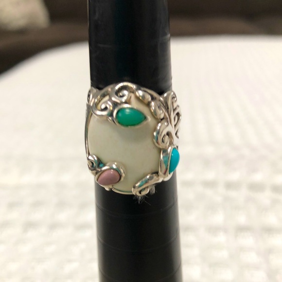 Carolyn Pollack | Jewelry | Carolyn Pollack Relios White Agate Cabochon ...